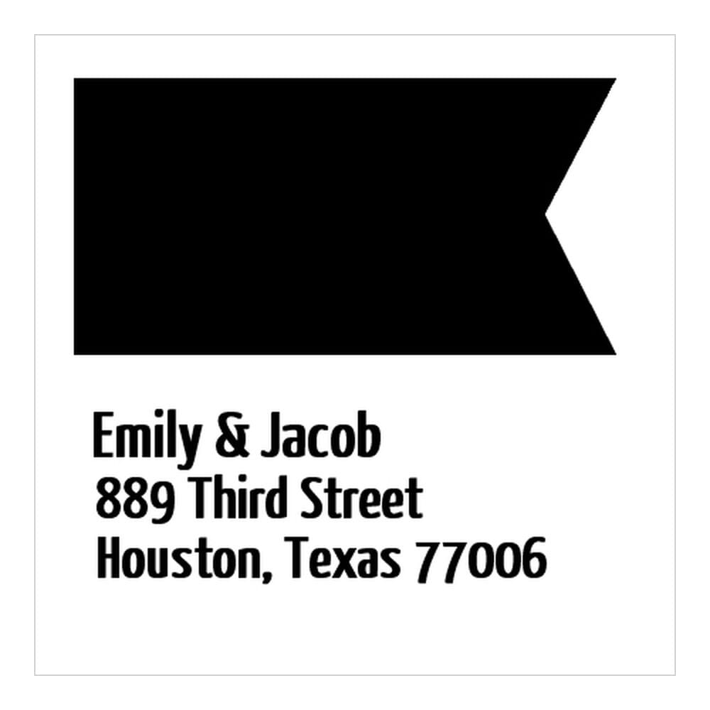Black Flag Square Monogram Stamp | getstamps.ca