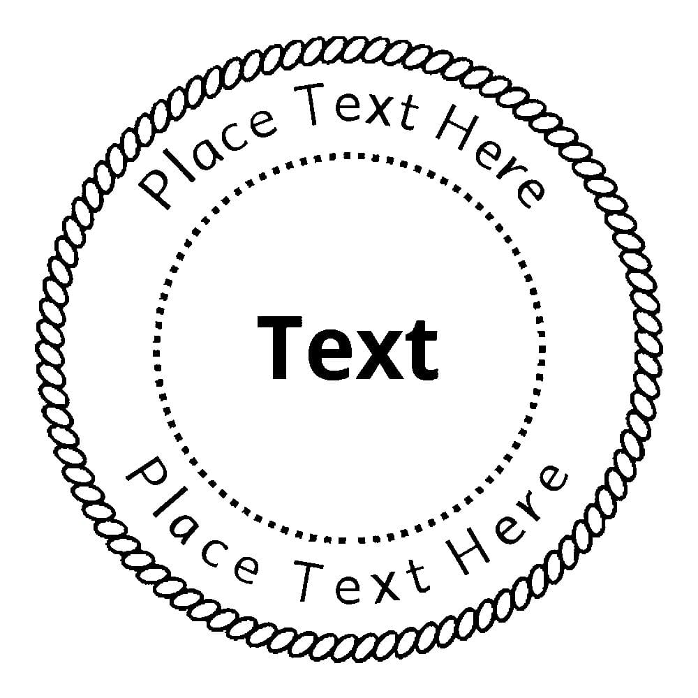 Official Rope Border Round Monogram Stamp | getstamps.ca