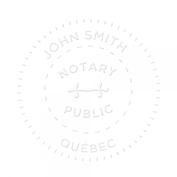 Québec Notary seal - 1 5/8'' diameter | getstamps.ca