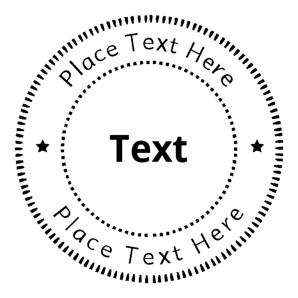 Official Round Monogram Stamp | getstamps.ca