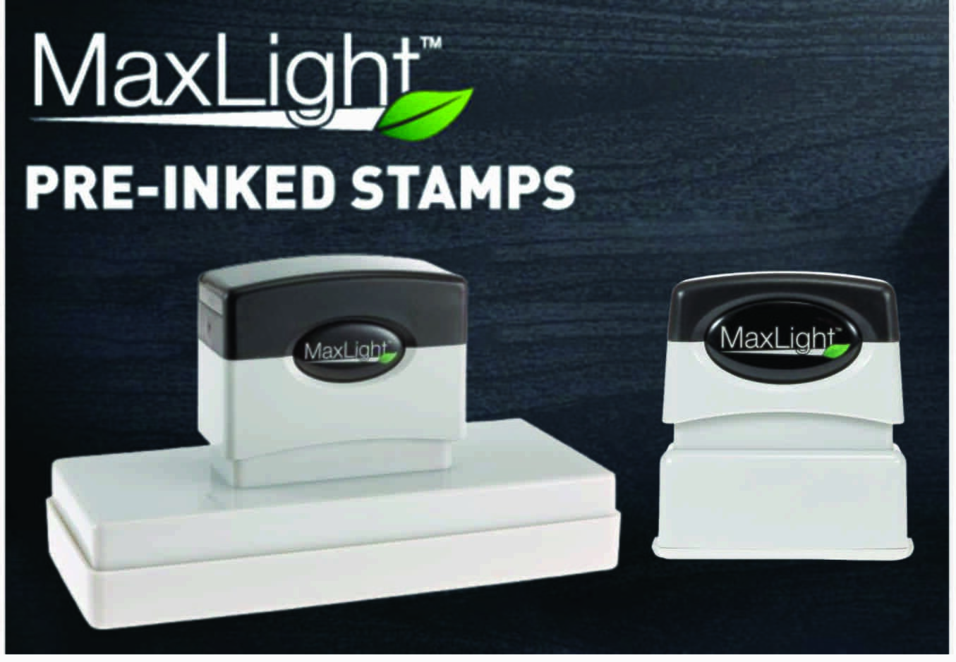 MaxLight Pre-Inked Text Stamps | getstamps.ca