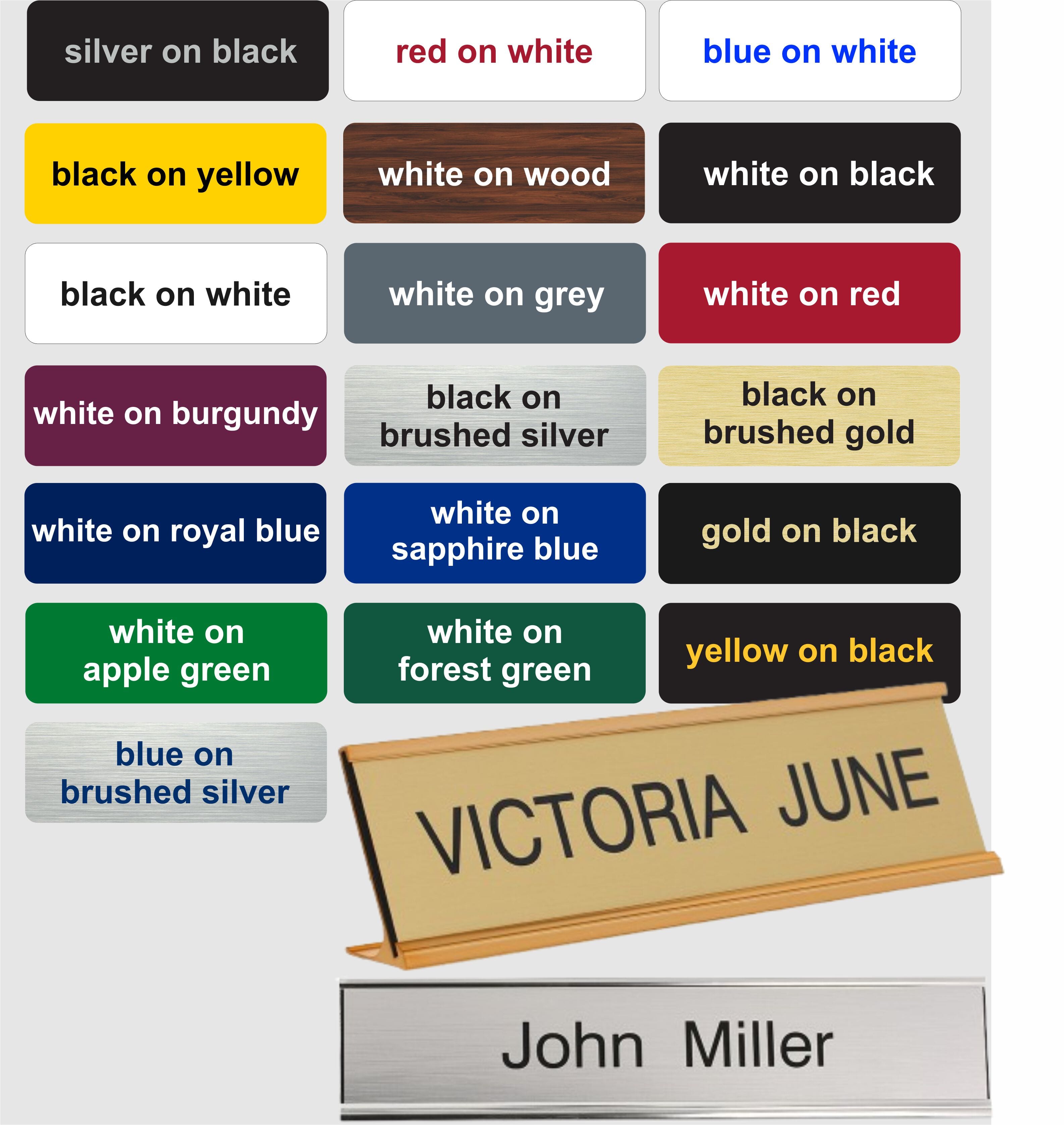 Personalised Desk Signs and name badges | getstamps.ca