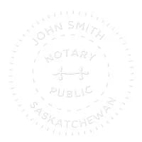 Saskatchewan Notary seal - 1 5/8'' diameter | getstamps.ca