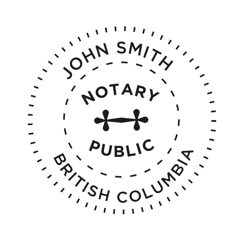 British Columbia Notary stamp - 1 5/8'' diameter | getstamps.ca