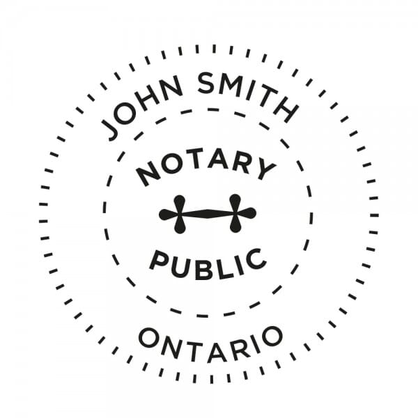 Ontario Notary stamp - 1 5/8'' diameter | getstamps.ca