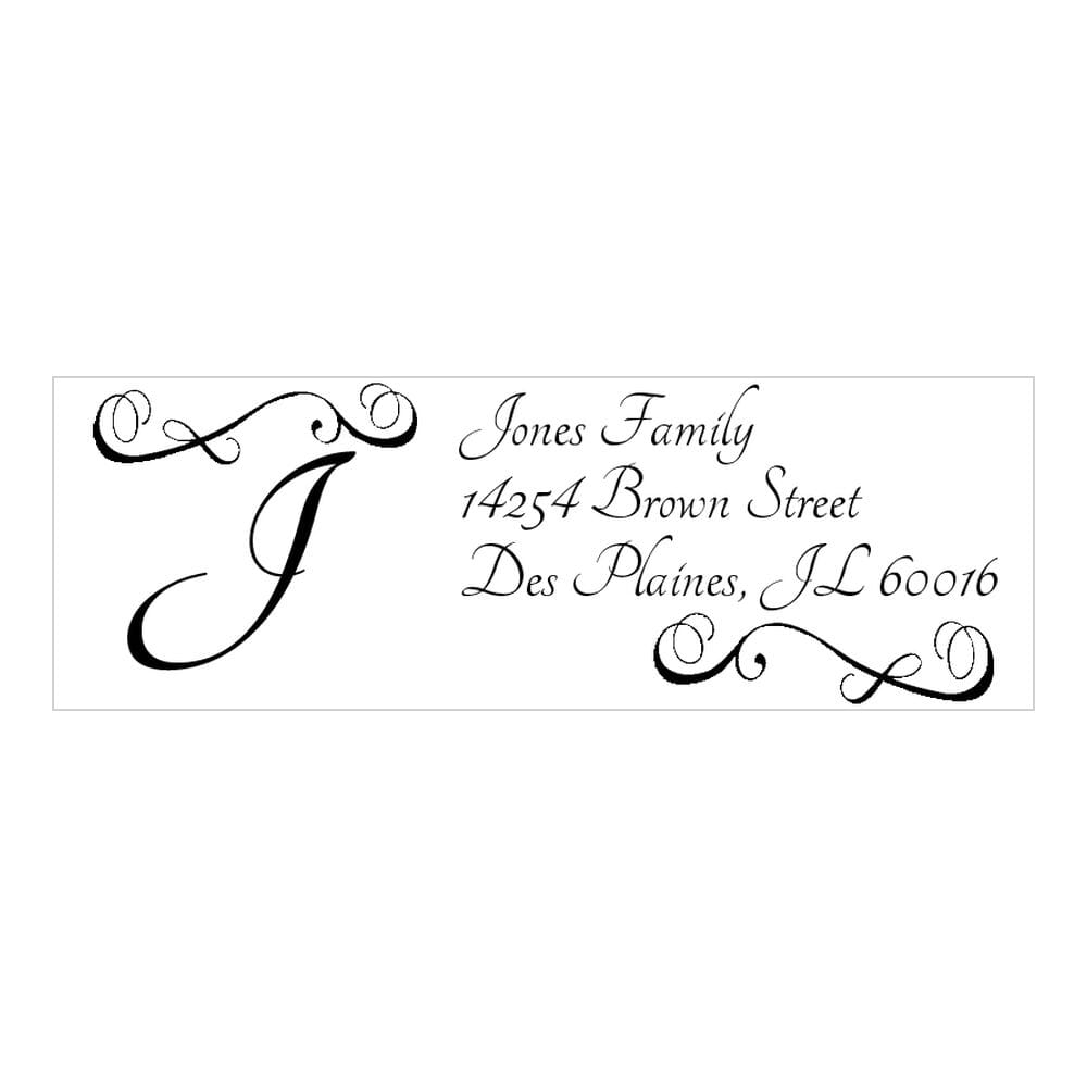 Fancy Script Monogram Stamp | getstamps.ca