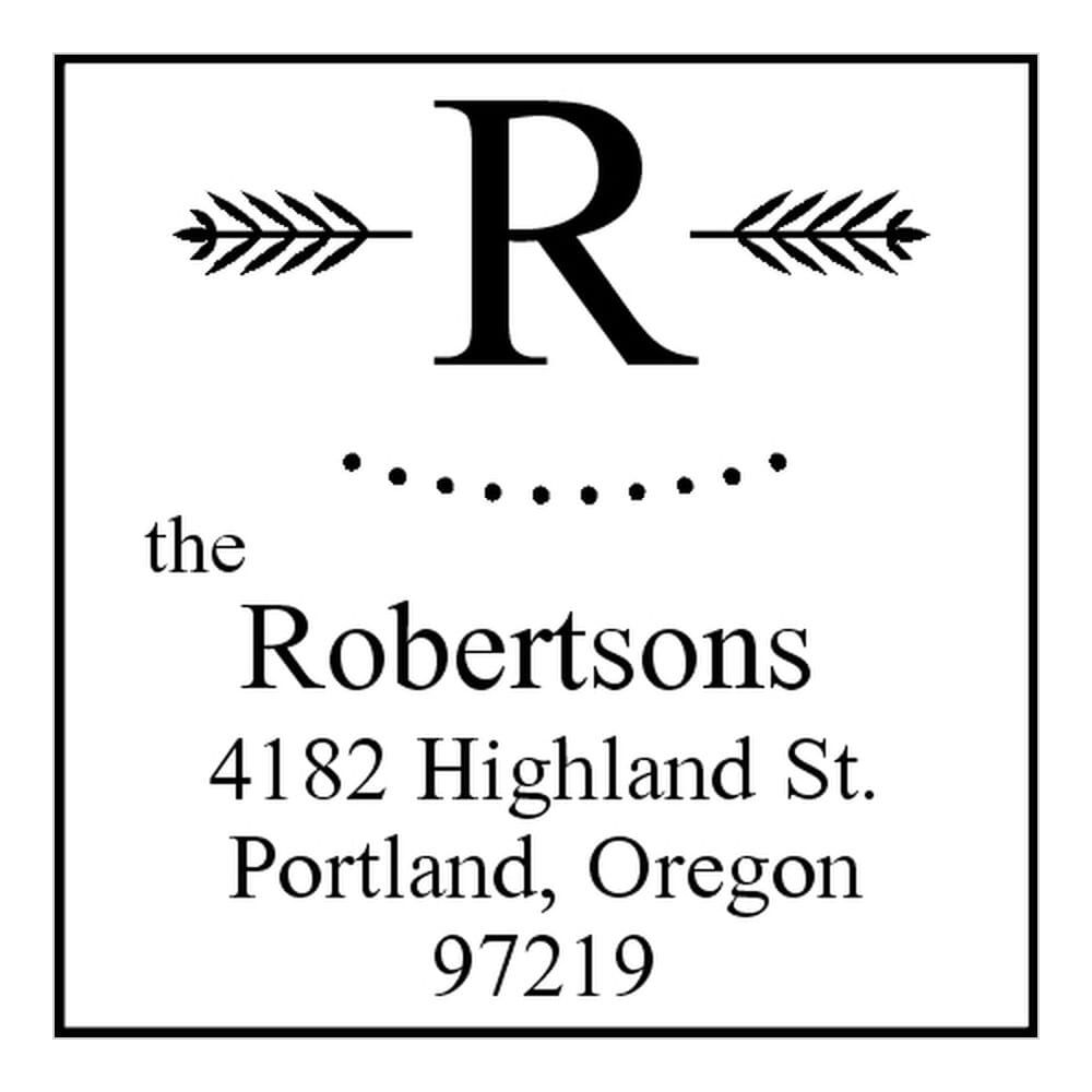 Weather Vane Square Monogram Stamp | getstamps.ca
